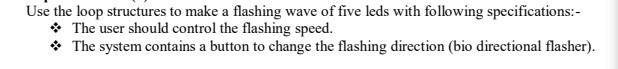 Solved Use the loop structures to make a flashing wave of | Chegg.com