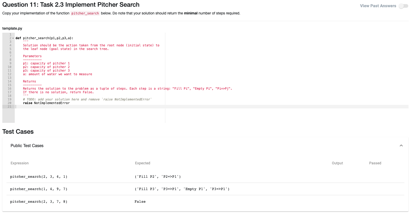 Solved Question 11: Task 2.3 Implement Pitcher Search View | Chegg.com