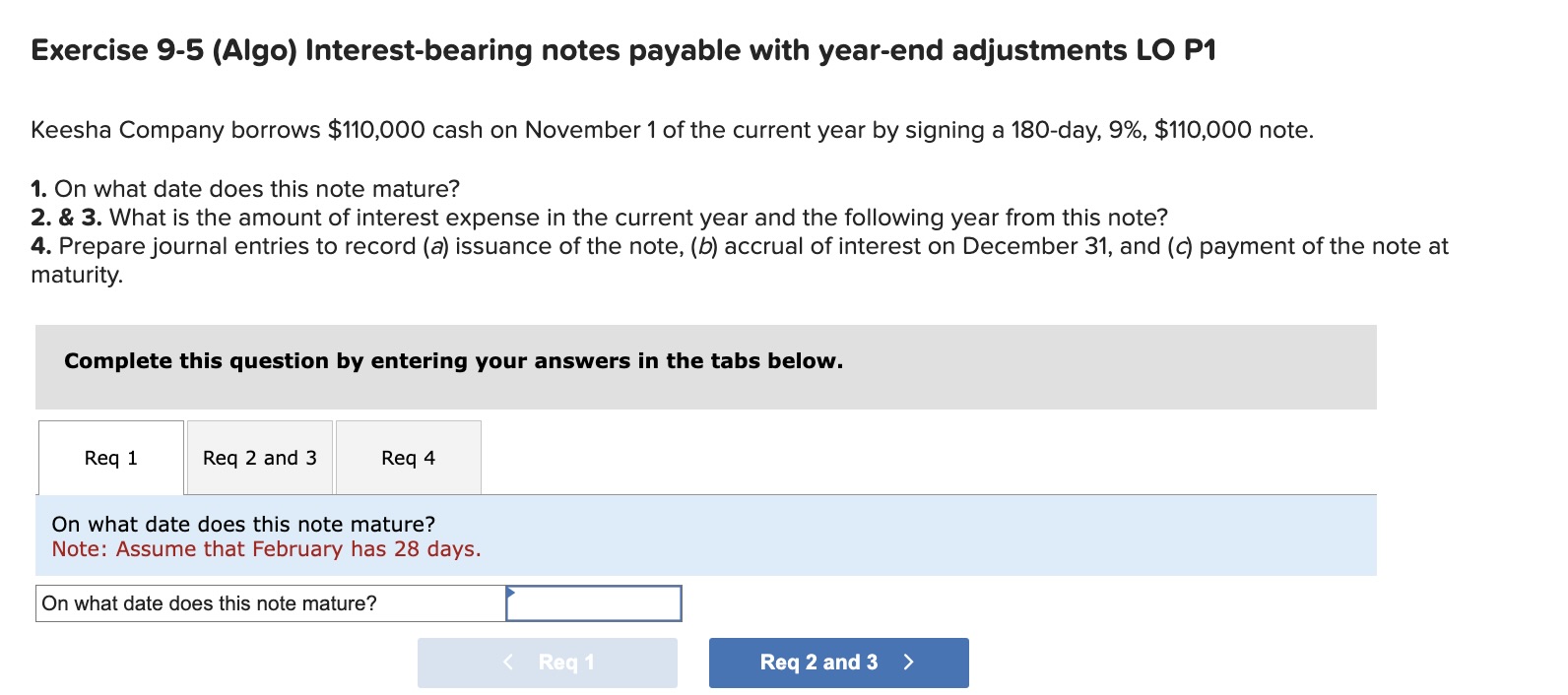 Solved Exercise 9-5 (Algo) Interest-bearing notes payable | Chegg.com