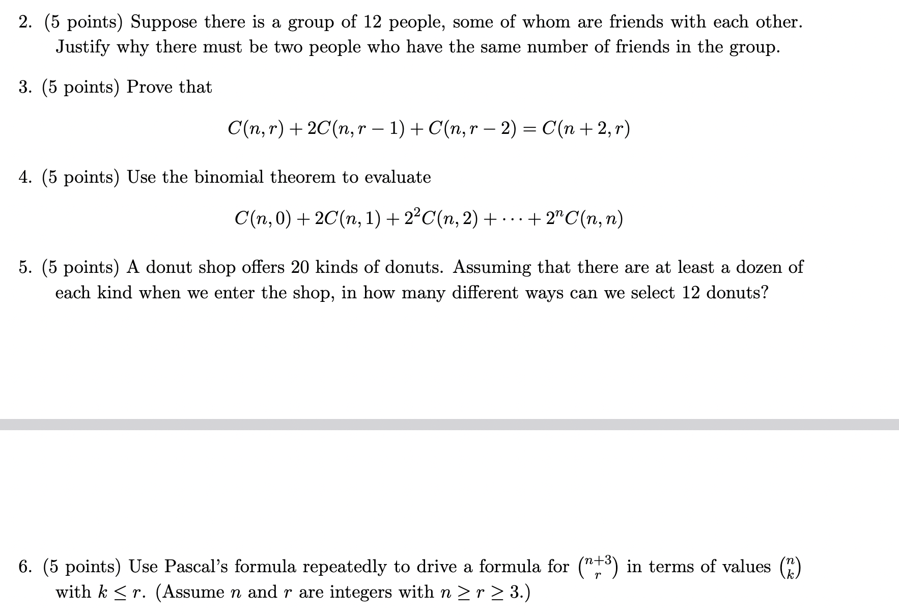 Solved 2. (5 points) Suppose there is a group of 12 people, | Chegg.com