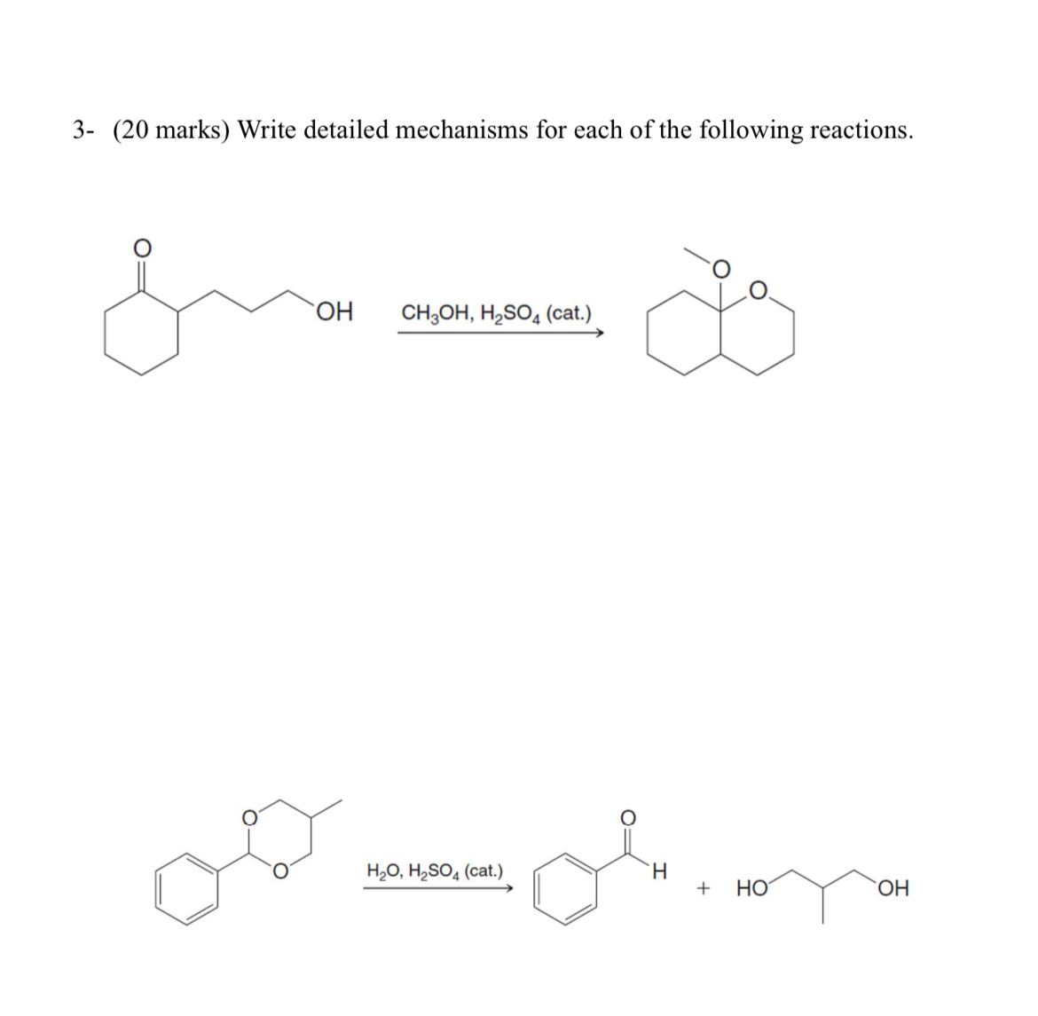 Solved I need help writing a mechanism for the following | Chegg.com