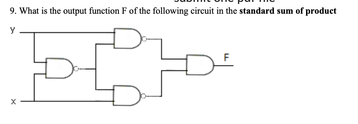Solved 9. ﻿What is the output function \( ﻿F \) ﻿of the | Chegg.com
