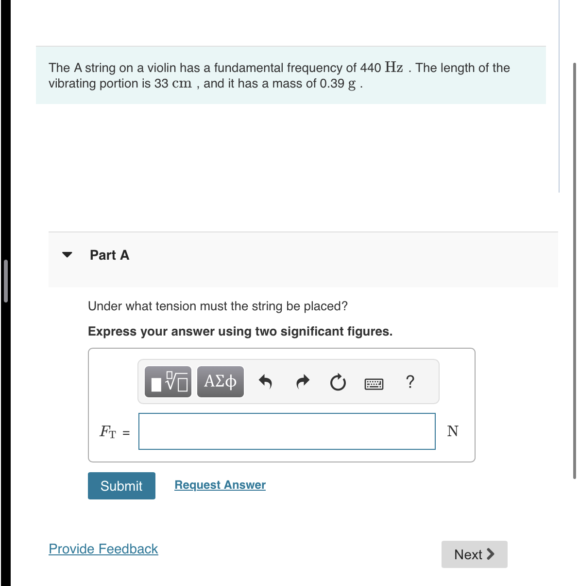 Solved The A string on a violin has a fundamental frequency | Chegg.com