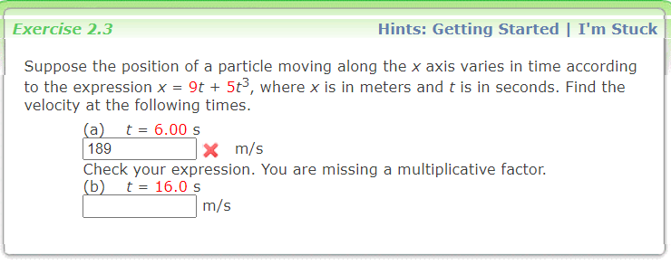 Solved Suppose the position of a particle moving along the x | Chegg.com