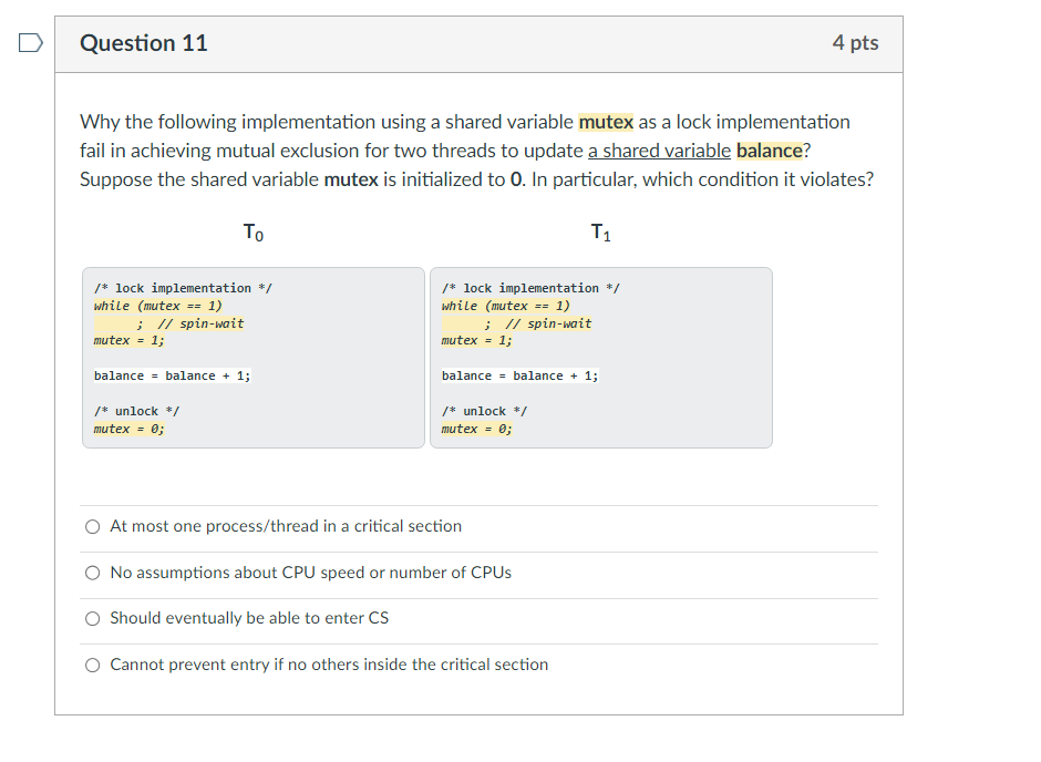 Solved Why The Following Implementation Using A Shared 