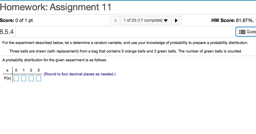 Solved Homework Assignment 11 Score 0 Of 1 Pt 8 5 4 1 Of