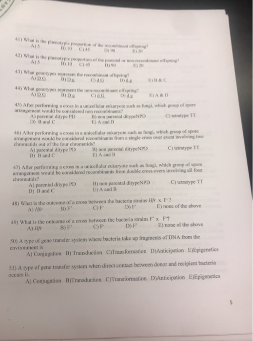 Solved Practice genetics exam | Chegg.com