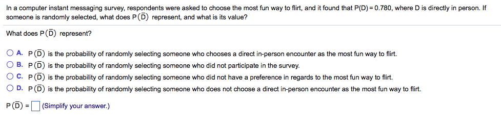 Solved In a computer instant messaging survey, respondents | Chegg.com