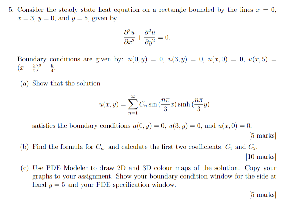 Solved Consider the steady state heat equation on a | Chegg.com