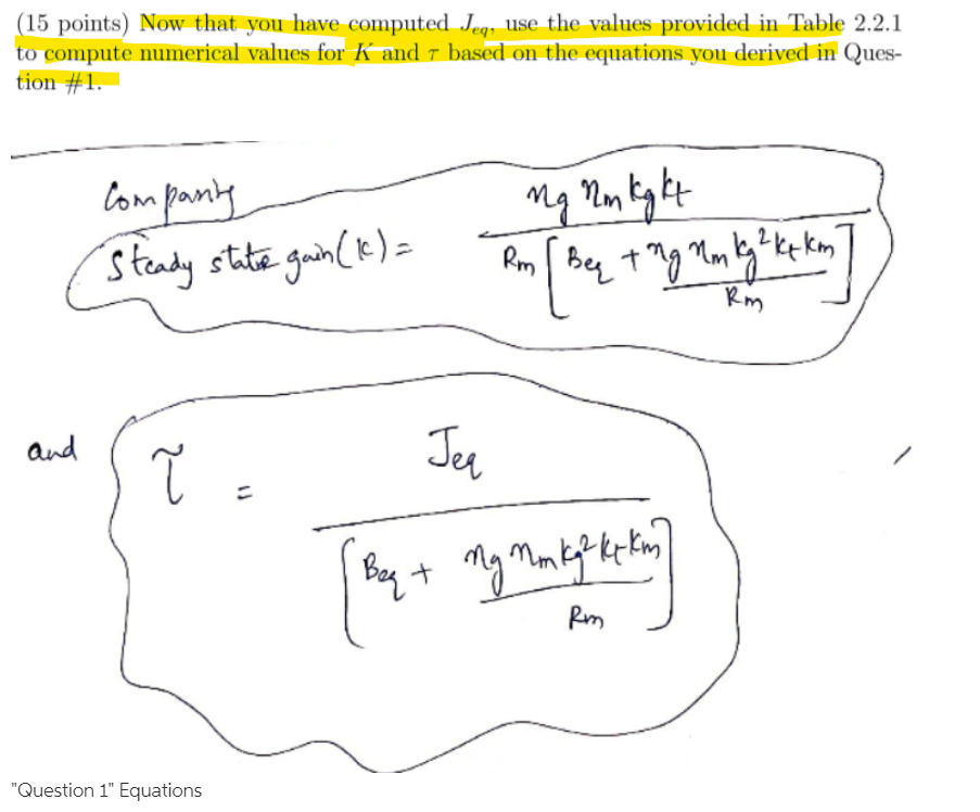 Solved Systems and Controls question. Please see below. | Chegg.com