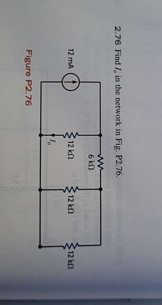 Solved 2.76 Find Io in the network in Fig. P2.76. Figure | Chegg.com