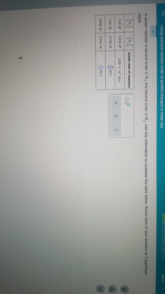Solved Using reactant reaction order to predict changes in | Chegg.com