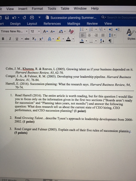 it View Insert Format Tools Table Window Help ??? ??) | Chegg.com