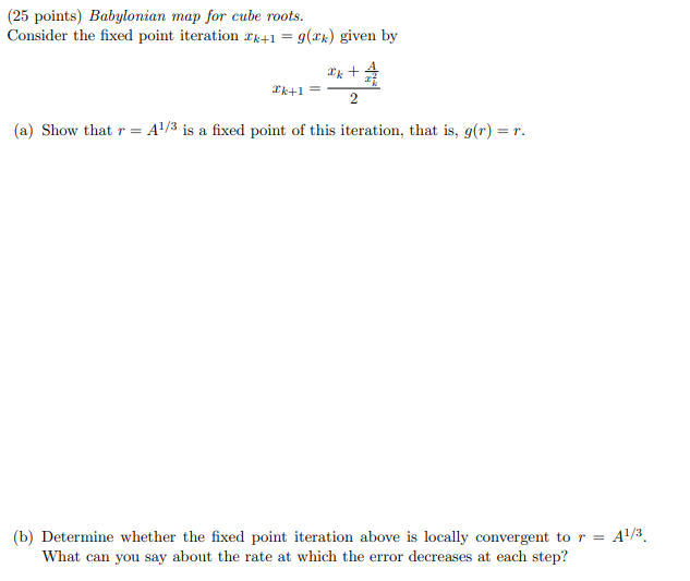 Solved (25 points) Babylonian map for cube roots. Consider | Chegg.com