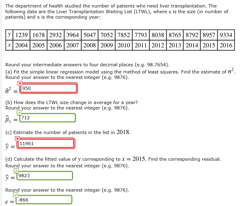 Solved The department of health studied the number of | Chegg.com