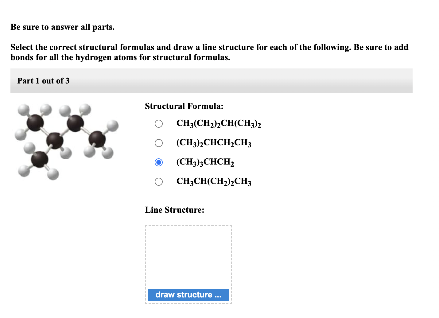 Solved Select the correct structural formulas and draw a | Chegg.com