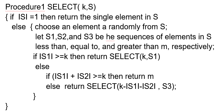 Implement the two algorithms for finding the kth | Chegg.com