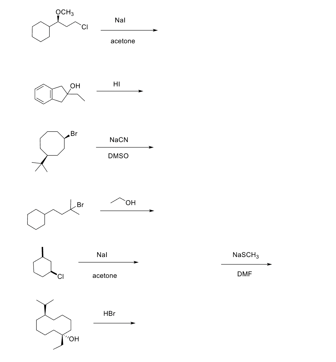 Solved Complete the following reactions by providing the | Chegg.com