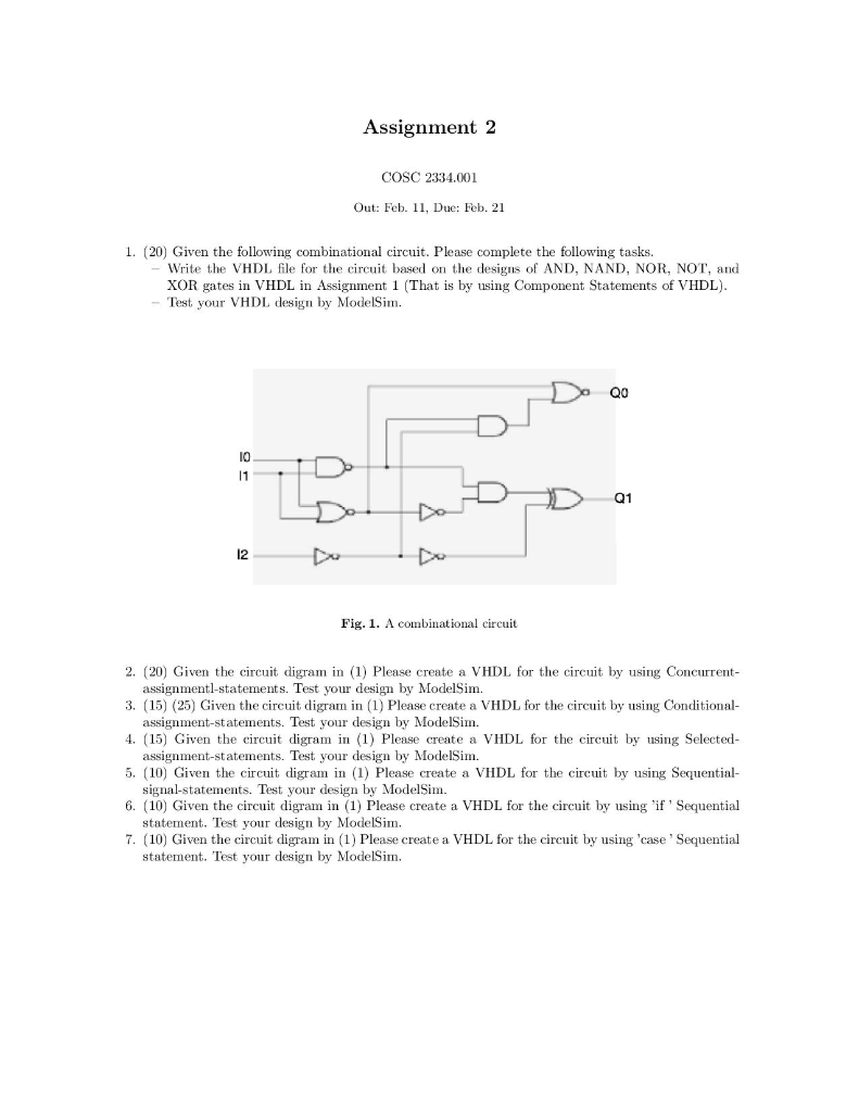 Assignment 2 COSC 2334.001 Out: Feb. 11, Due: Feb. 21 | Chegg.com
