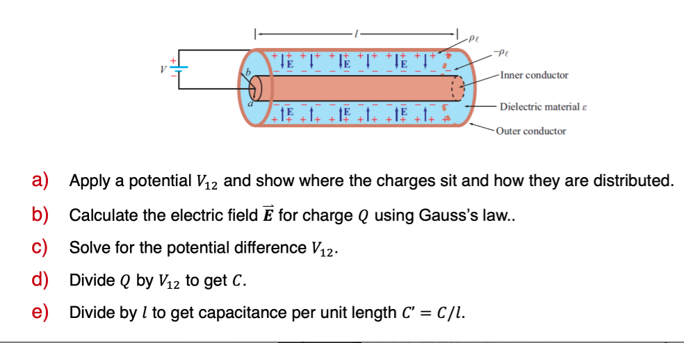 Solved Calculate the capacitance per unit length (C’) of | Chegg.com