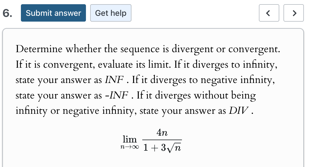 Solved Determine whether the sequence is divergent or | Chegg.com