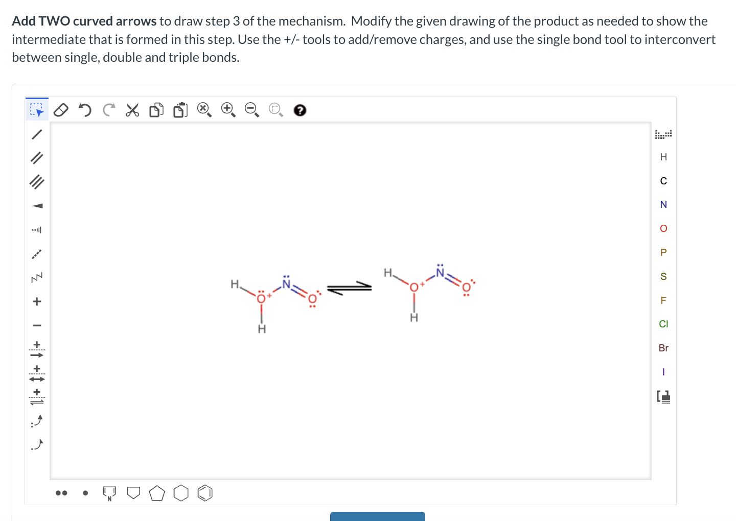 Add TWO curved arrows to draw step 3 ﻿of the | Chegg.com
