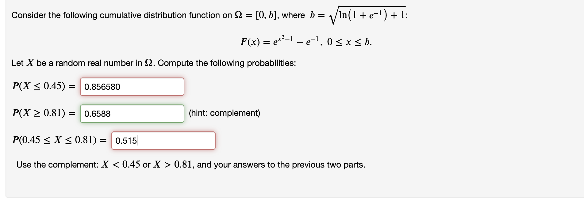 Solved Consider the following cumulative distribution | Chegg.com