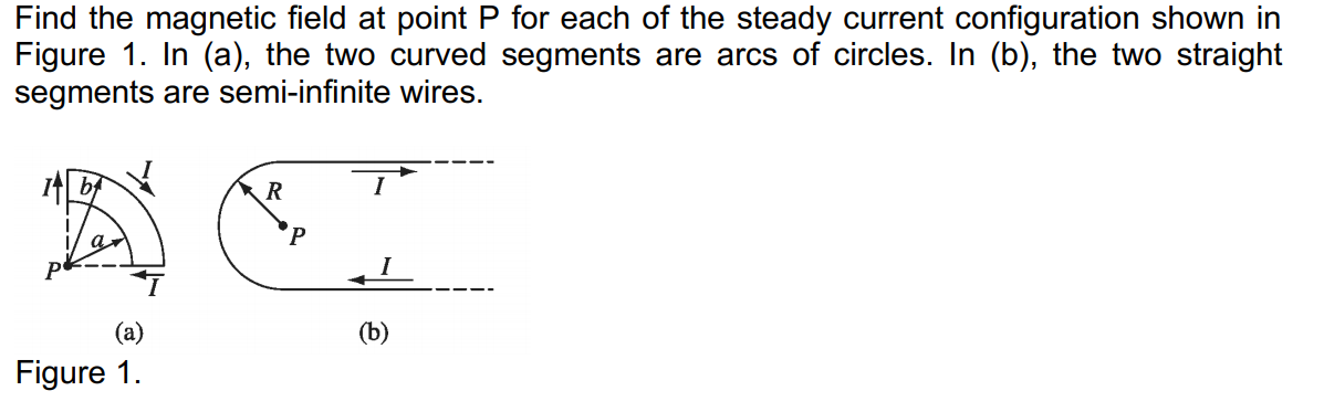 Solved Find the magnetic field at point P for each of the | Chegg.com