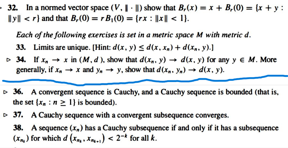 Solved 32. In a normed vector space (V,∥⋅∥) show that | Chegg.com