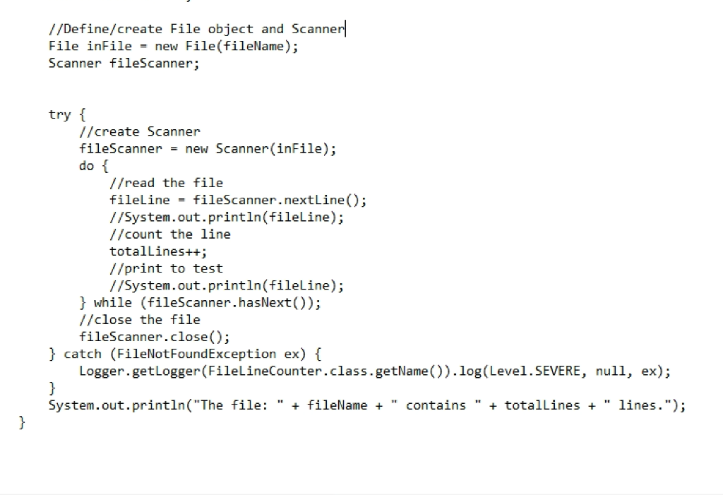 Solved -int totalCharCount Write a program that reads a file | Chegg.com