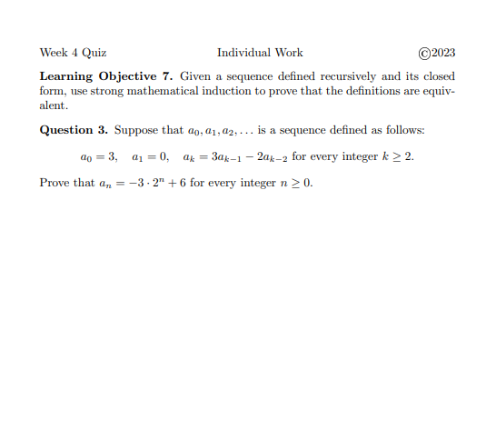 Solved Week 4 Quiz Individual Work (C) 2023 Learning | Chegg.com