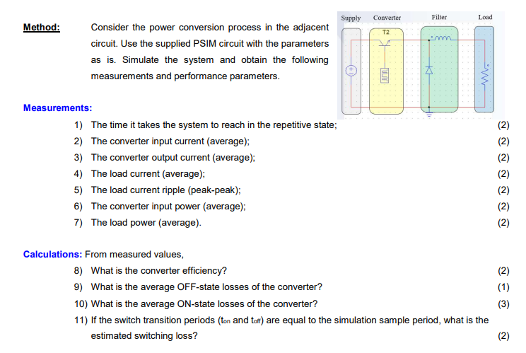 Solved Supply Converter Filter Load Method: T2 . Consider | Chegg.com