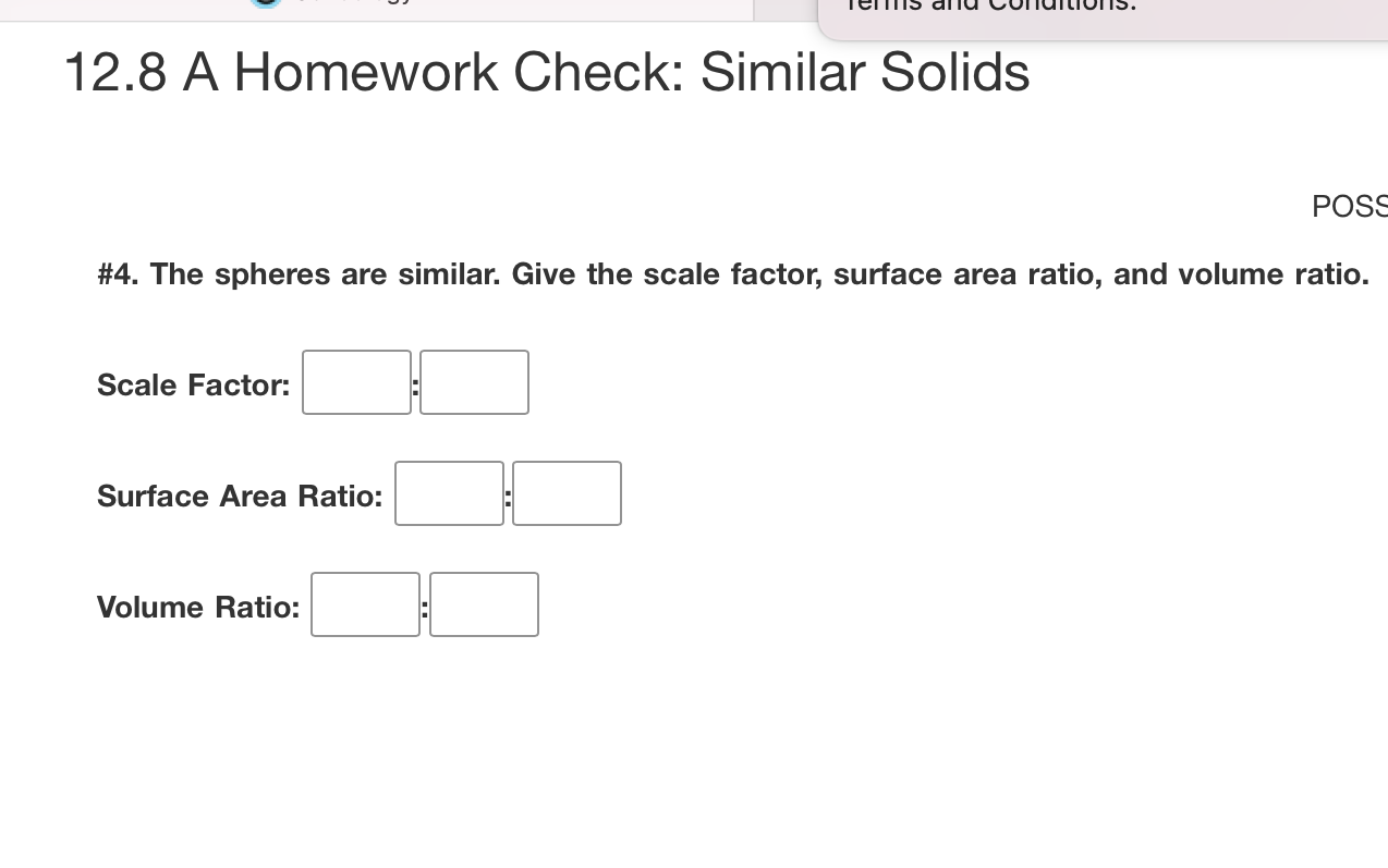 Solved 12.8 A Homework Check: Similar Solids POSS #4. The | Chegg.com