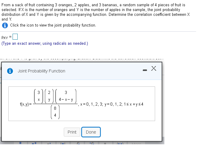 Solved From a sack of fruit containing 3 oranges, 2 apples, | Chegg.com