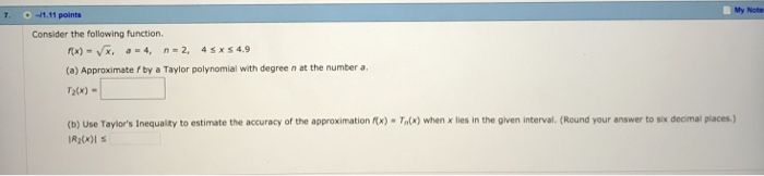Solved Consider the following function. f (x) = Squareroot | Chegg.com