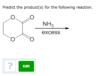 Solved Predict the product(s) for the following reaction | Chegg.com