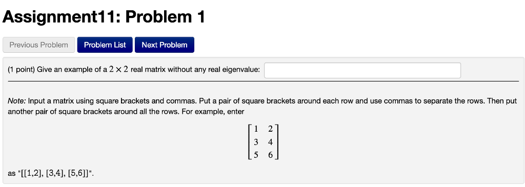 Solved Assignment11: Problem 1 Previous Problem Problem List | Chegg.com