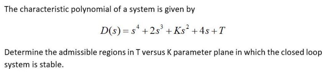 Solved The characteristic polynomial of a system is given by | Chegg.com