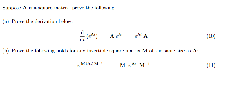 Solved Suppose A is a square matrix, prove the following. | Chegg.com