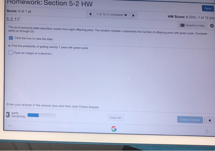 Solved Homework Section 5 2 Hw Save Score 0 Of 1 Pt 4 7 Of