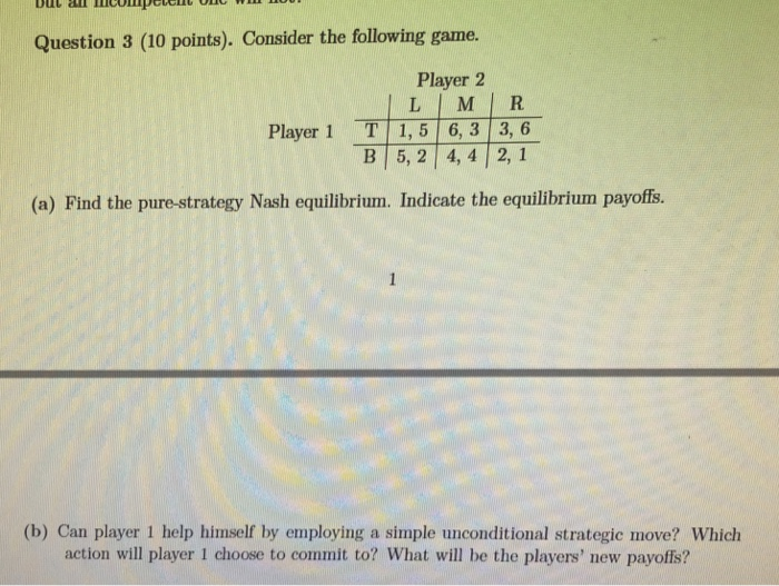 Solved Dul Question 3 (10 points). Consider the following | Chegg.com