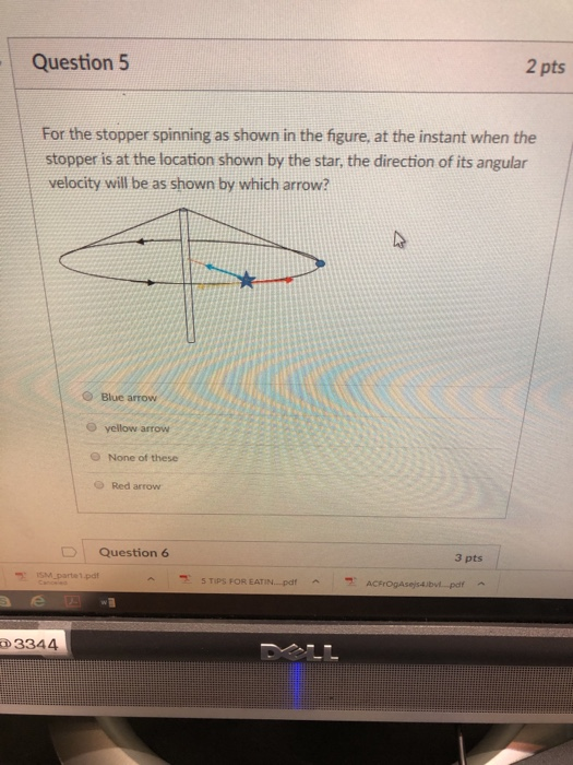 Solved for the stopper spinning as shown in the figure,at | Chegg.com
