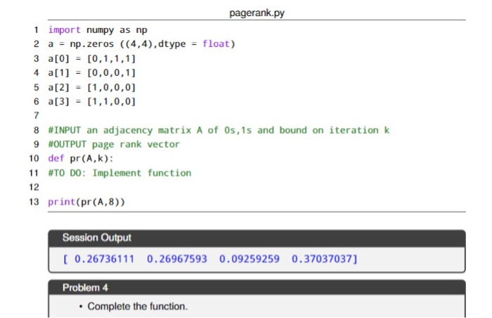 Solved Page Rank is currently one of the most significant | Chegg.com