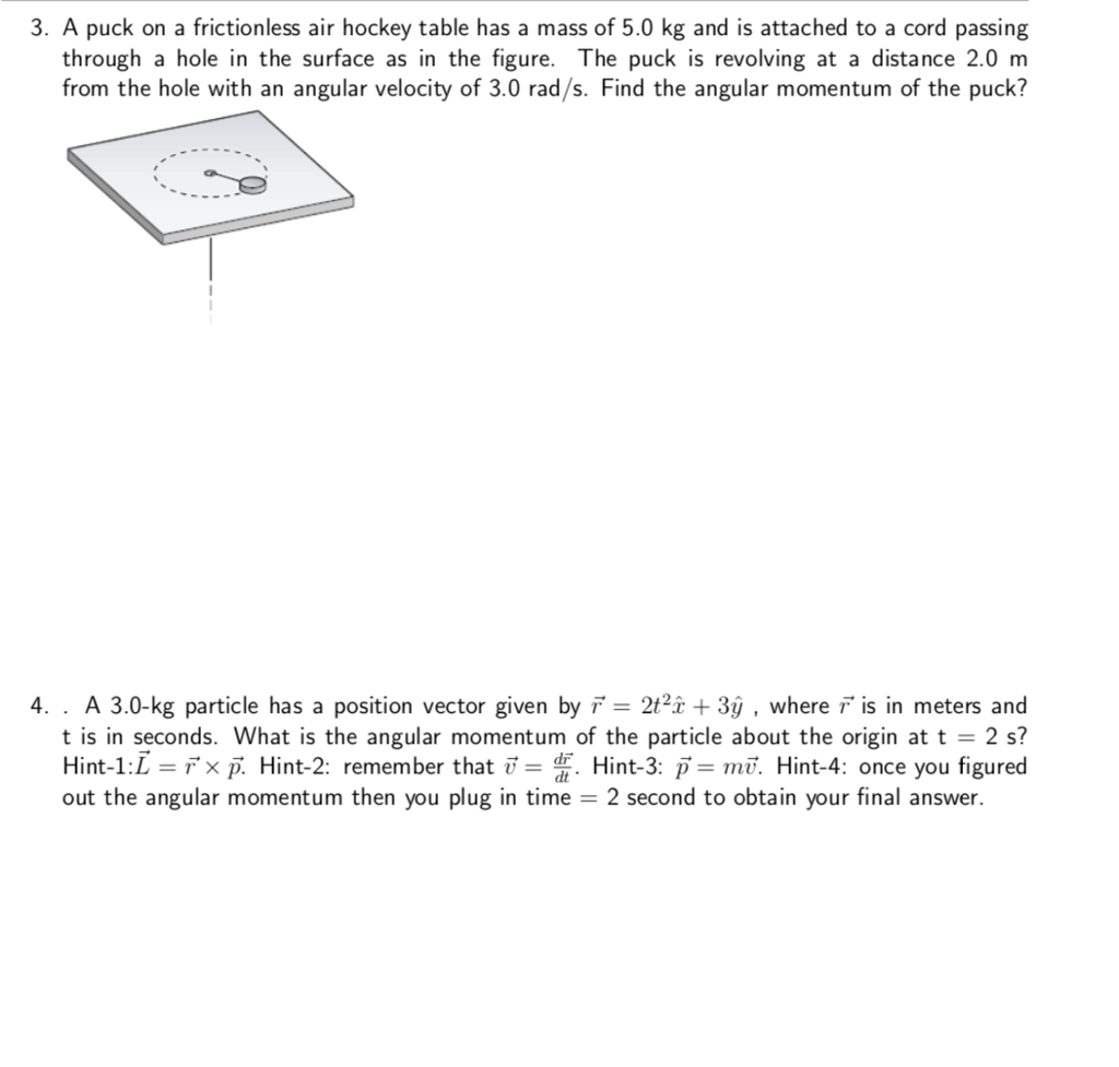 Solved Ch 11 1 A Particle Whose Mass Is 2 Kg Moves In The