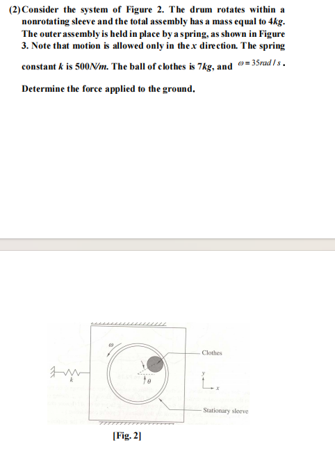 Solved (2) ﻿Consider the system of Figure 2. ﻿The drum | Chegg.com