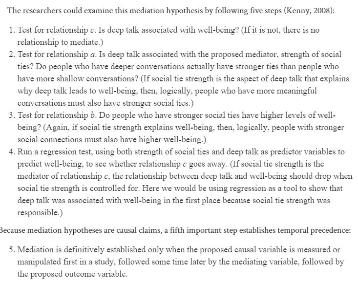 Mediation 1. Explain why each of the five steps | Chegg.com