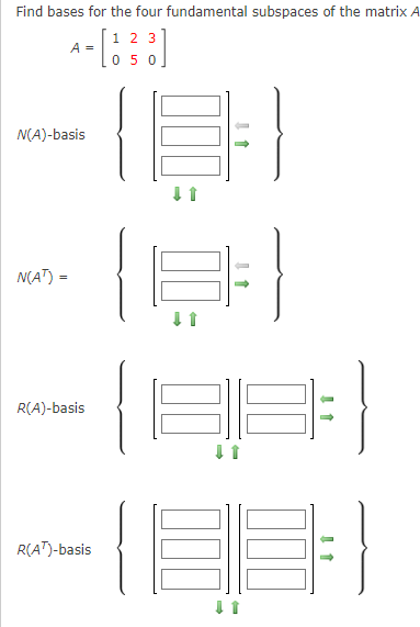 Solved Find bases for the four fundamental subspaces of the | Chegg.com