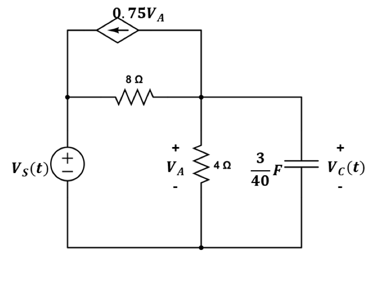 Solved For the circuit shown below, Use First-Order | Chegg.com