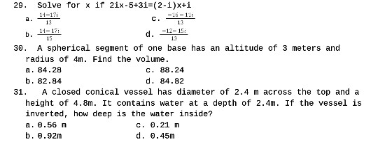 Solved 29. solve for x if 21x-5+3ǐs(2-1)x+1 13 12-15 13 30. | Chegg.com