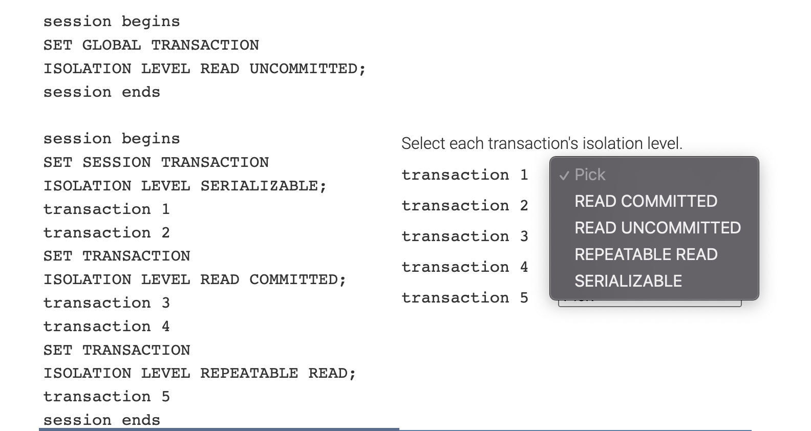 Solved Session Begins Set Global Transaction Isolation Level